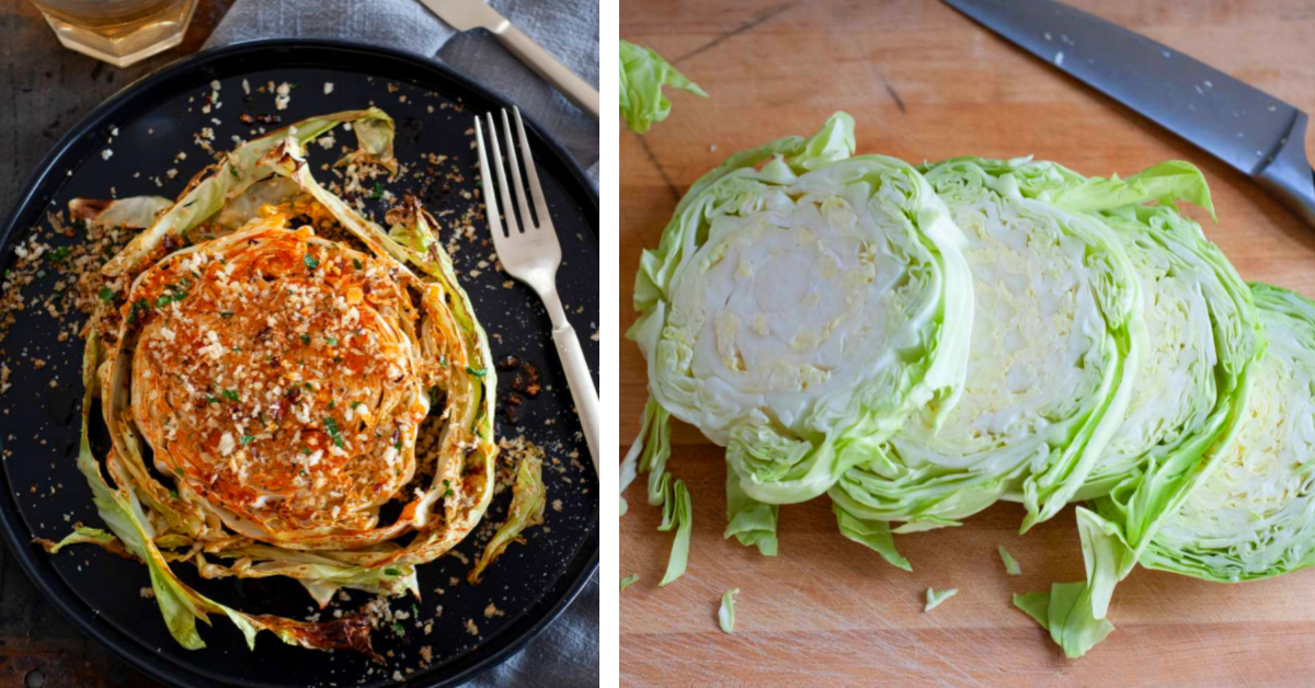Filetes de col asada son el plato vegetariano perfecto, crujientes por ...